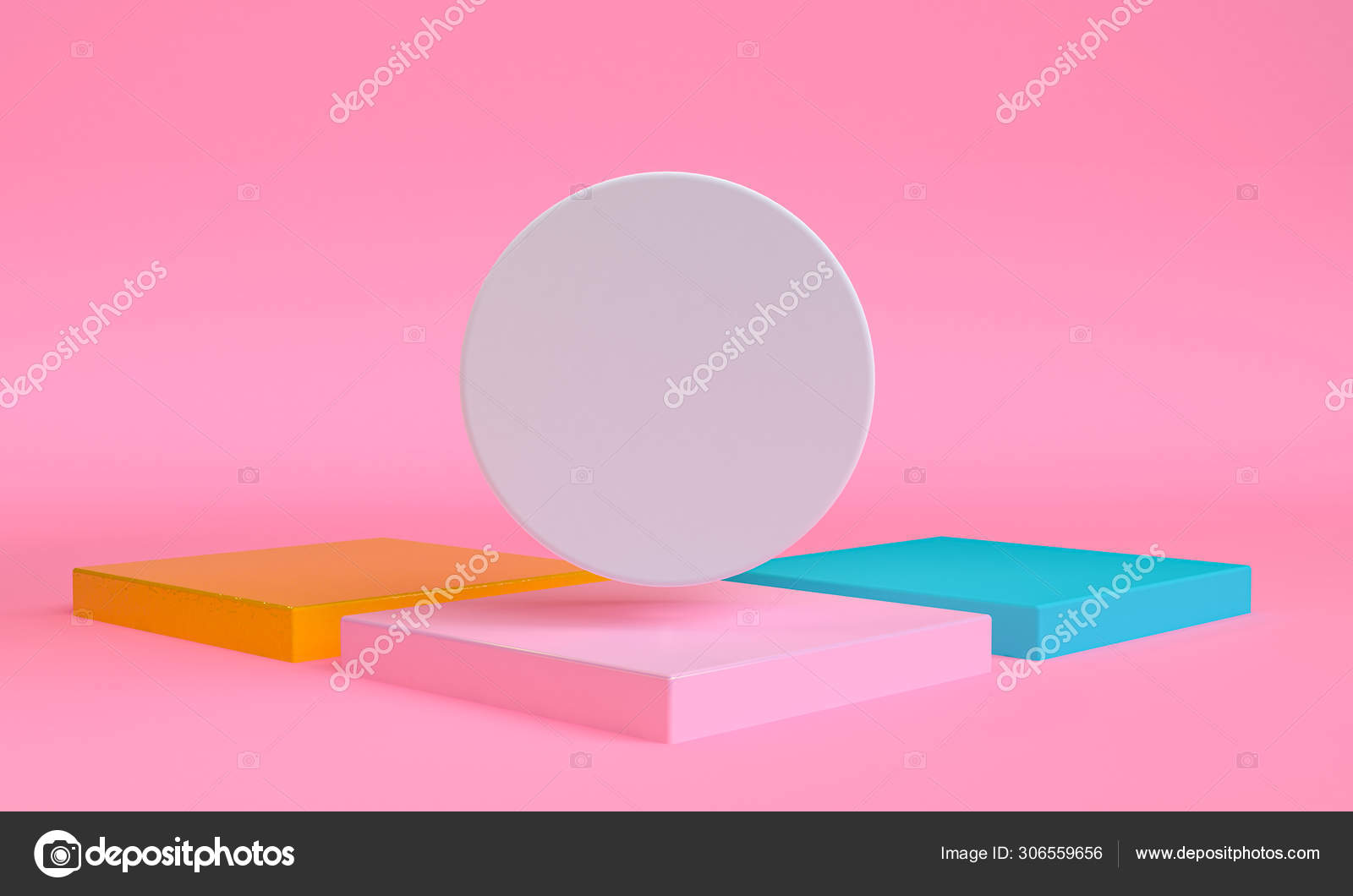 Geometric shape scene minimal, 3d rendering. — Stock Photo © vijaifoon ...