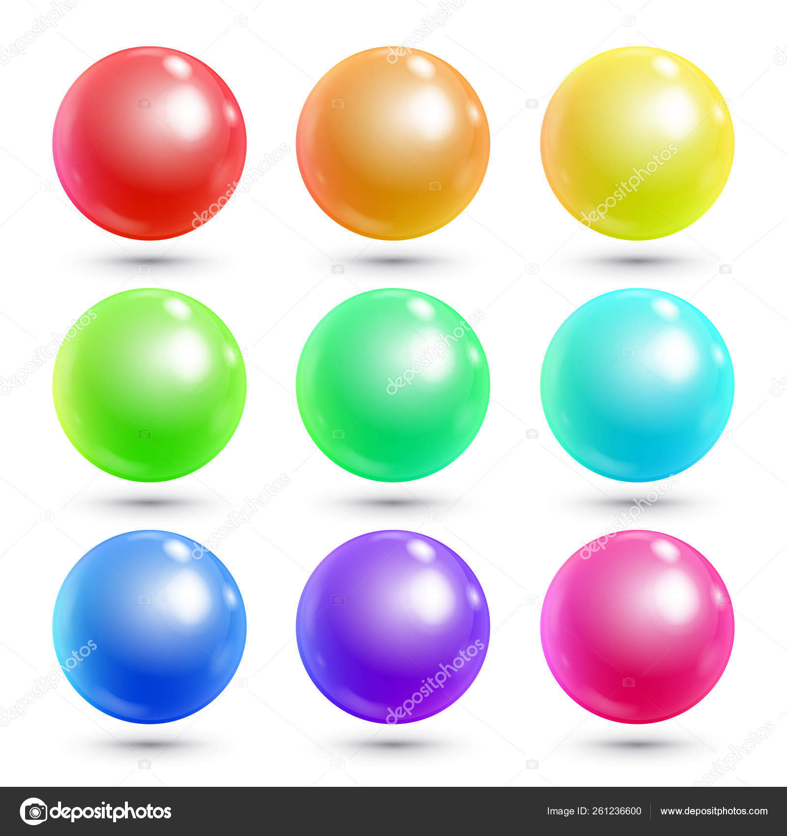 Colorful shiny spheres Stock Vector by ©rioabajorio 261236600