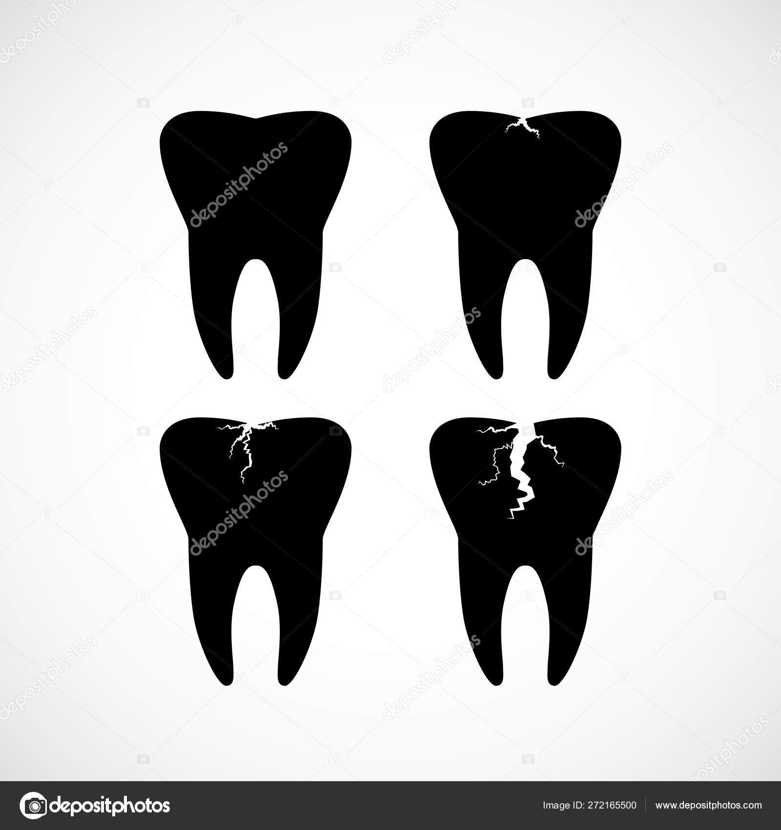 Simple black tooth icons Stock Vector Image by ©rioabajorio #272165500