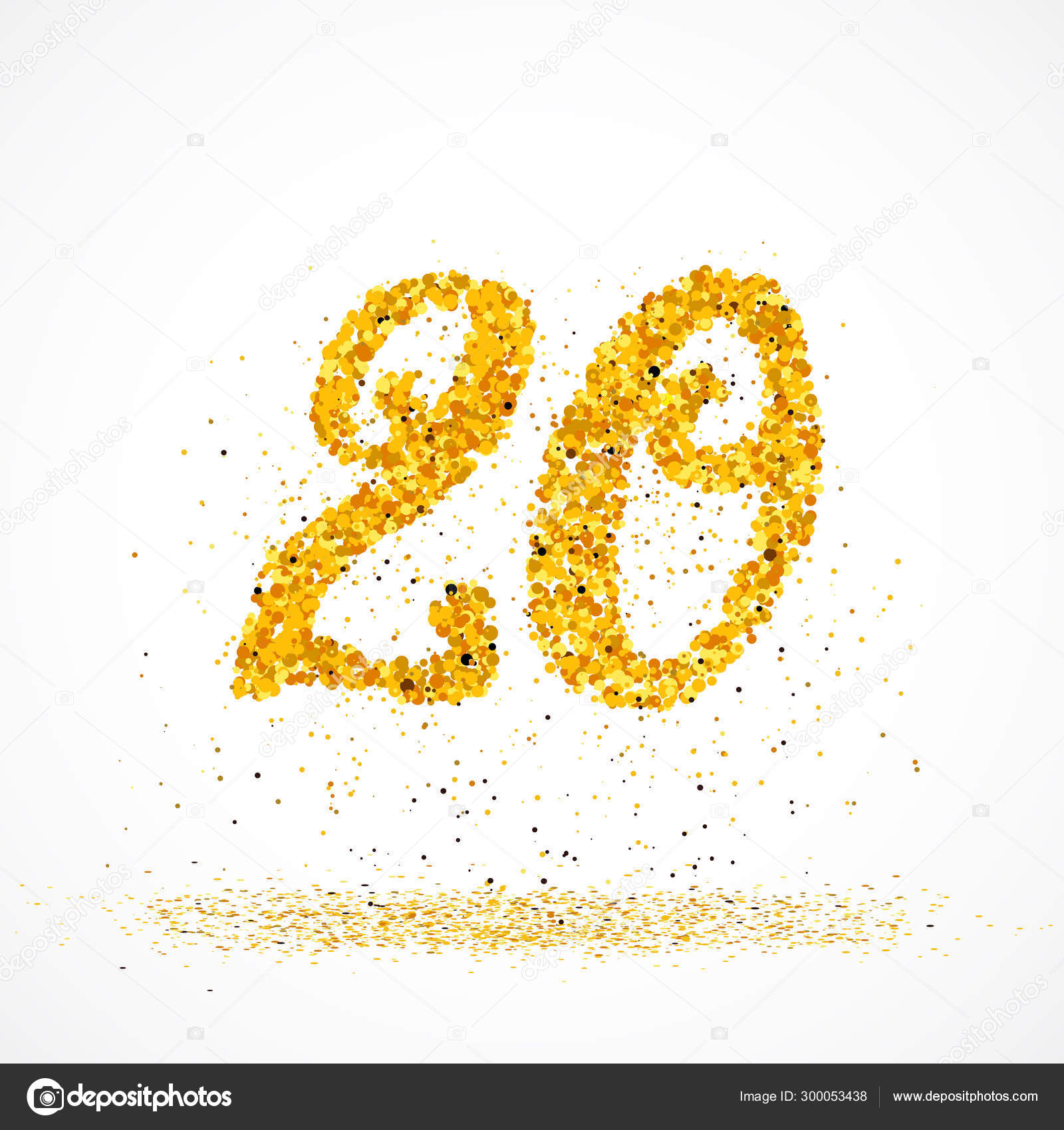 20 made with little glitter gold circles Stock Vector Image by ...