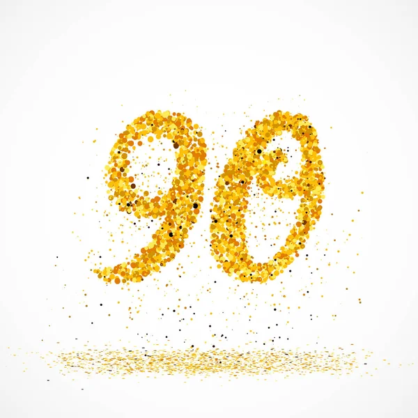 90 made with little glitter gold circles Stock Vector Image by ...