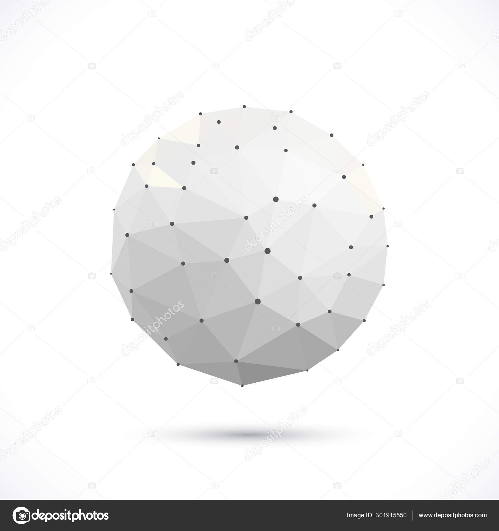 White polygonal sphere Stock Vector by ©rioabajorio 301915550