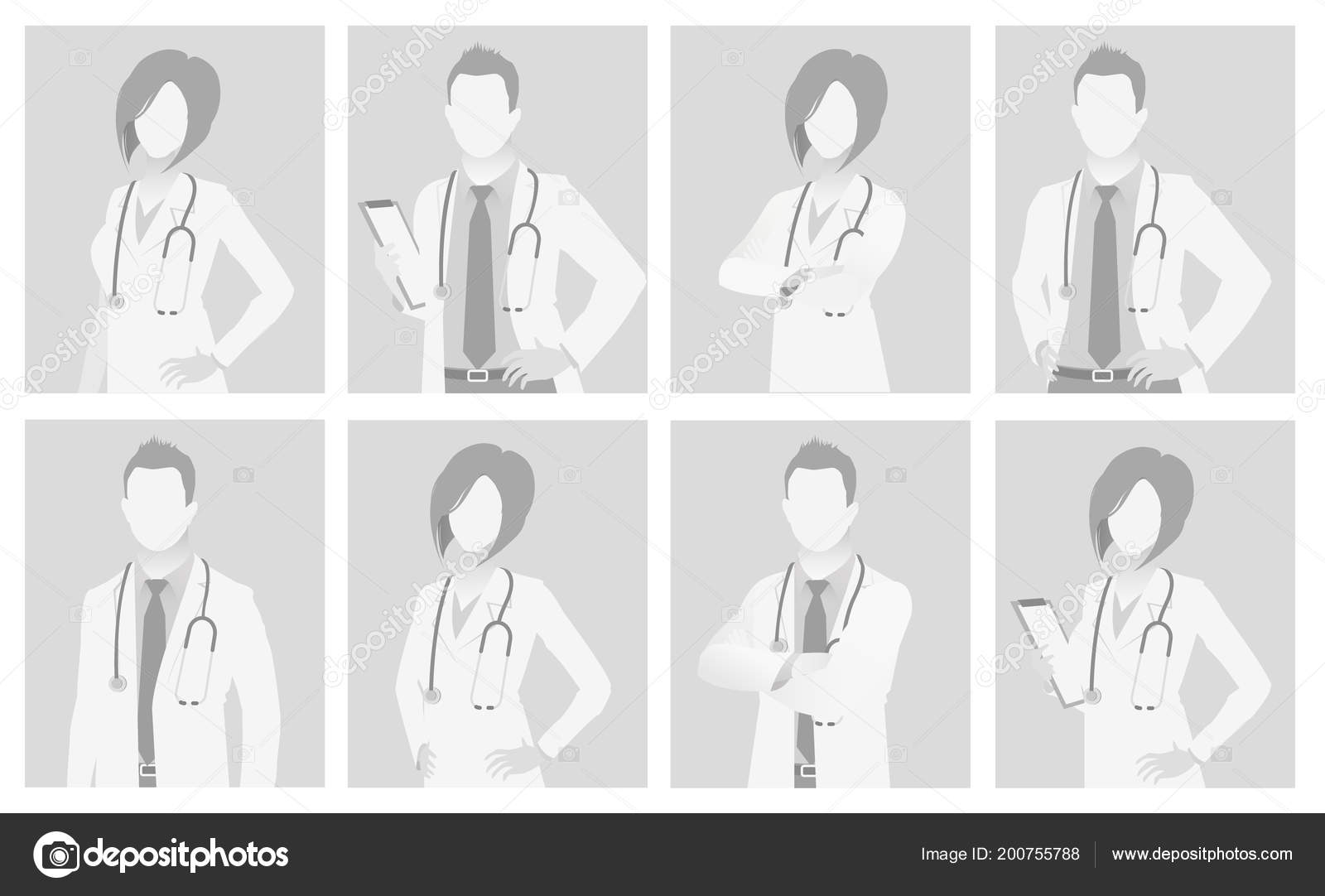 Default placeholder doctor half-length portrait Stock Vector Image by ...