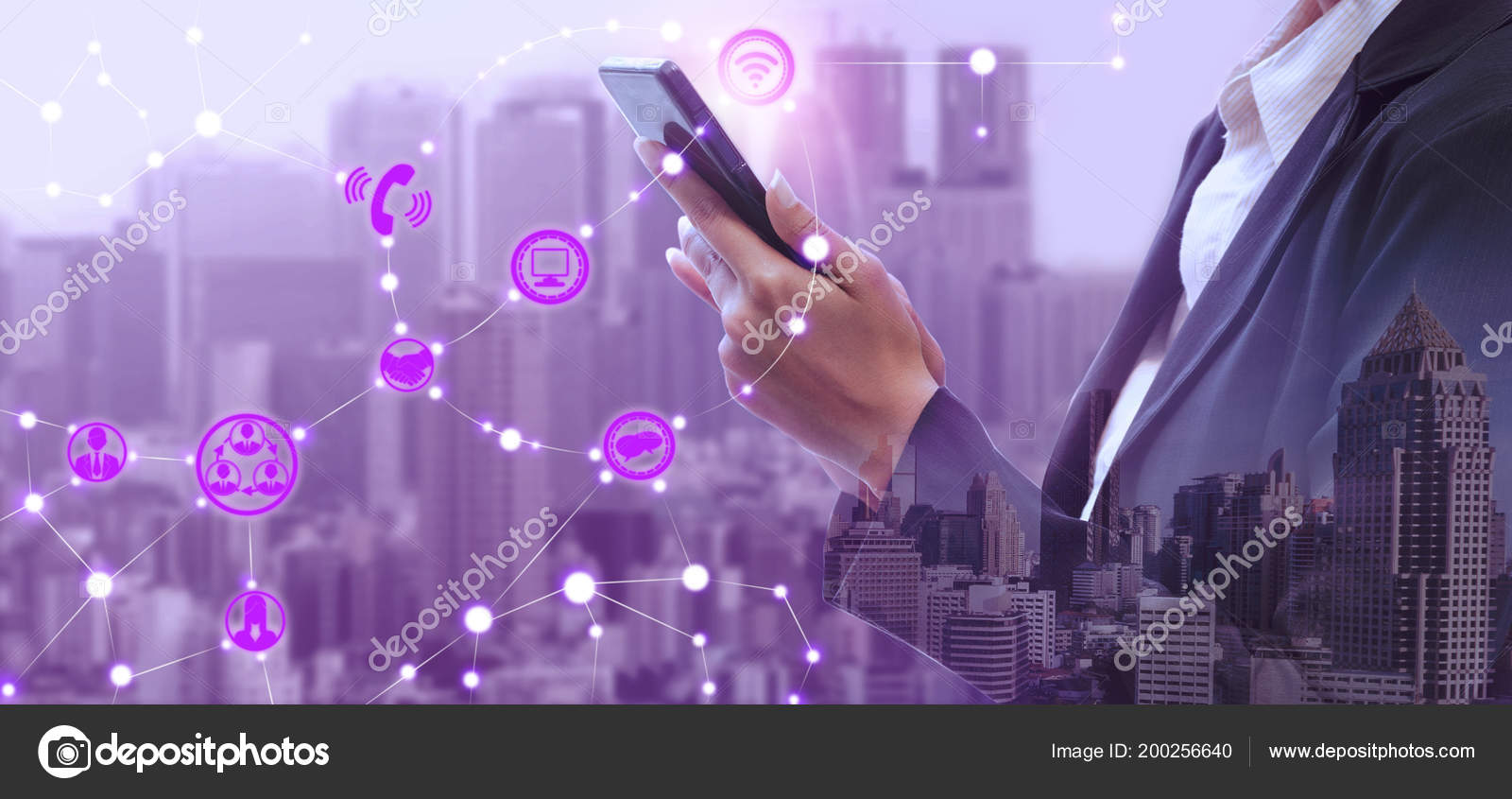 Internet Things Concept Mobile Phone Applications — Stock Photo ... Internet Things Concept Mobile Phone Applications — Stock Photo ...