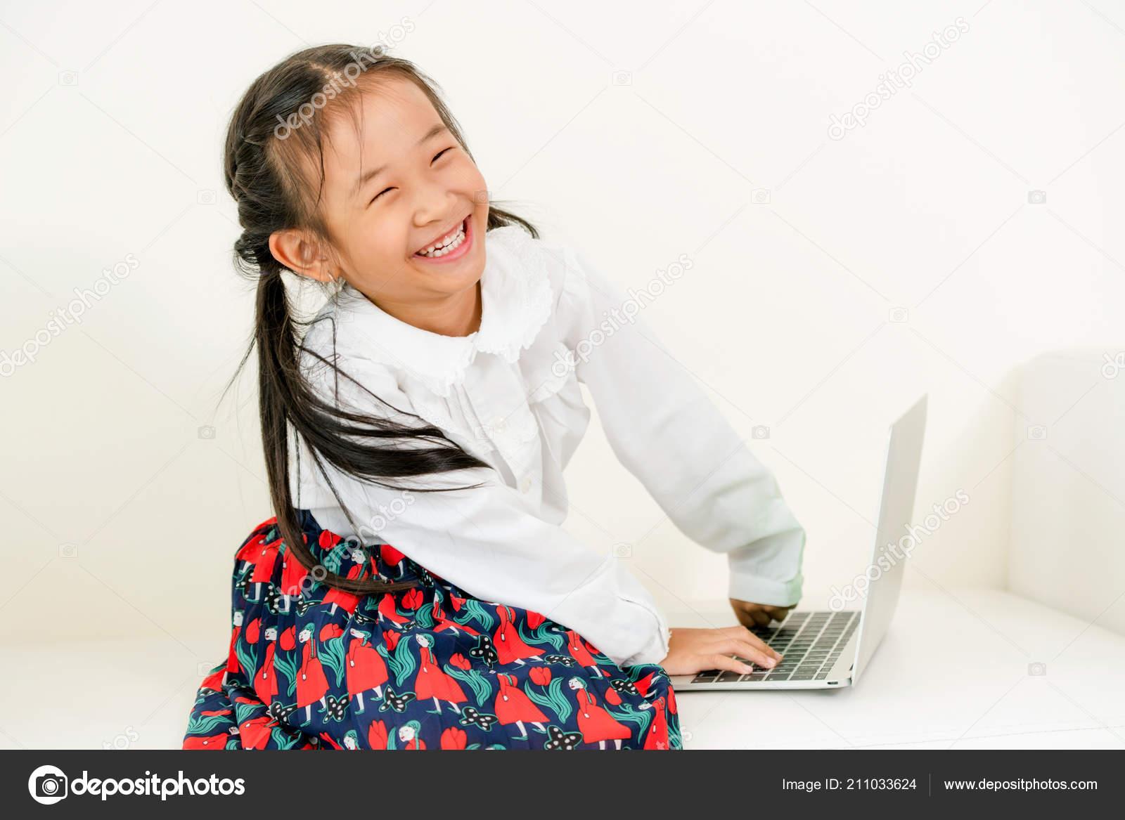 Excited Kid Computer