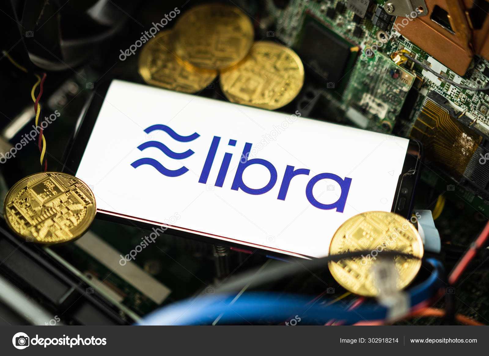 Phone shows Libra logo on the screen. – Stock Editorial Photo ...