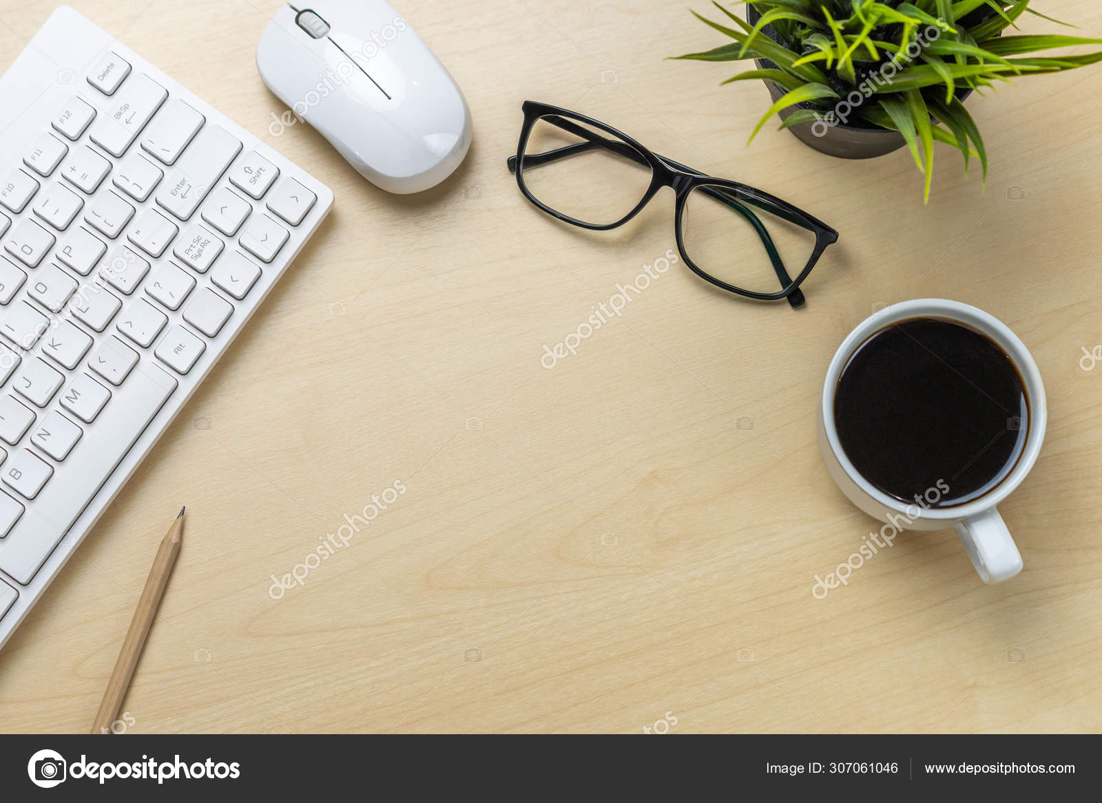 Office desk workspace and table background. Stock Photo by ©BiancoBlue ...