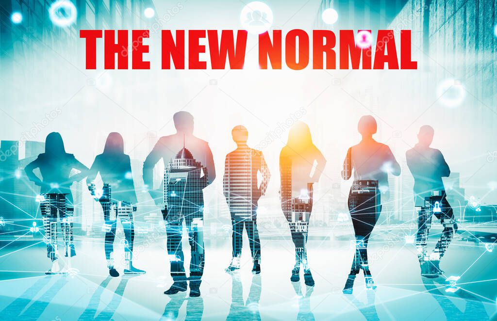 Nuevo concepto normal realizado por COVID 19 coronavirus que cambia ...