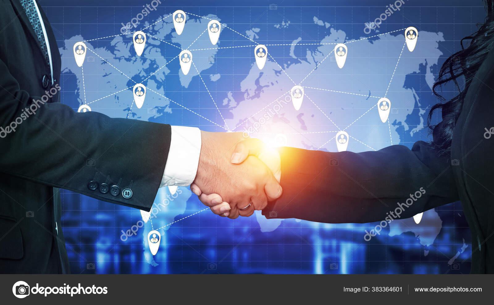 Modern Creative Communication Internet Network Connect Smart City ...