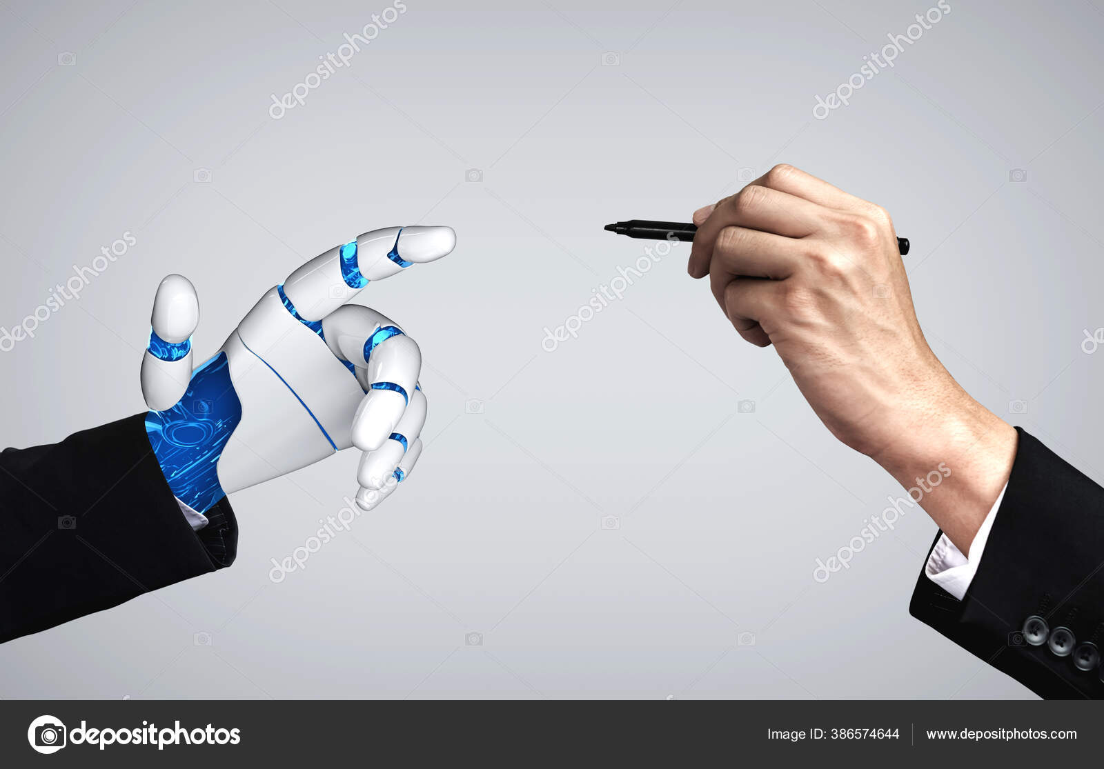 Rendering Artificial Intelligence Research Robot Cyborg Development ...