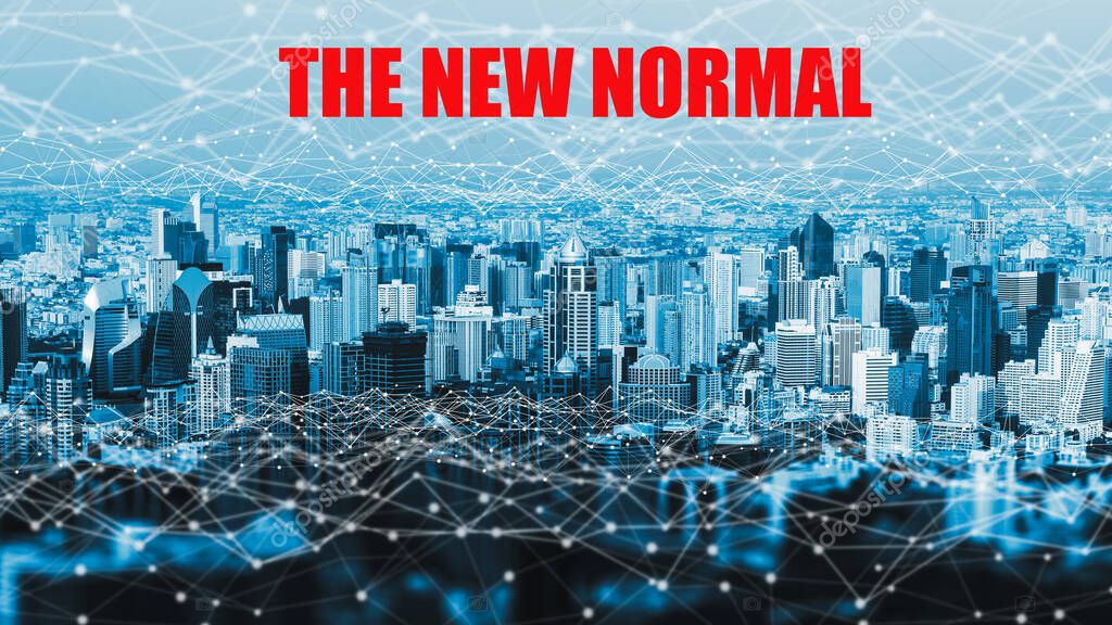 Nuevo concepto normal realizado por COVID 19 coronavirus que cambia ...