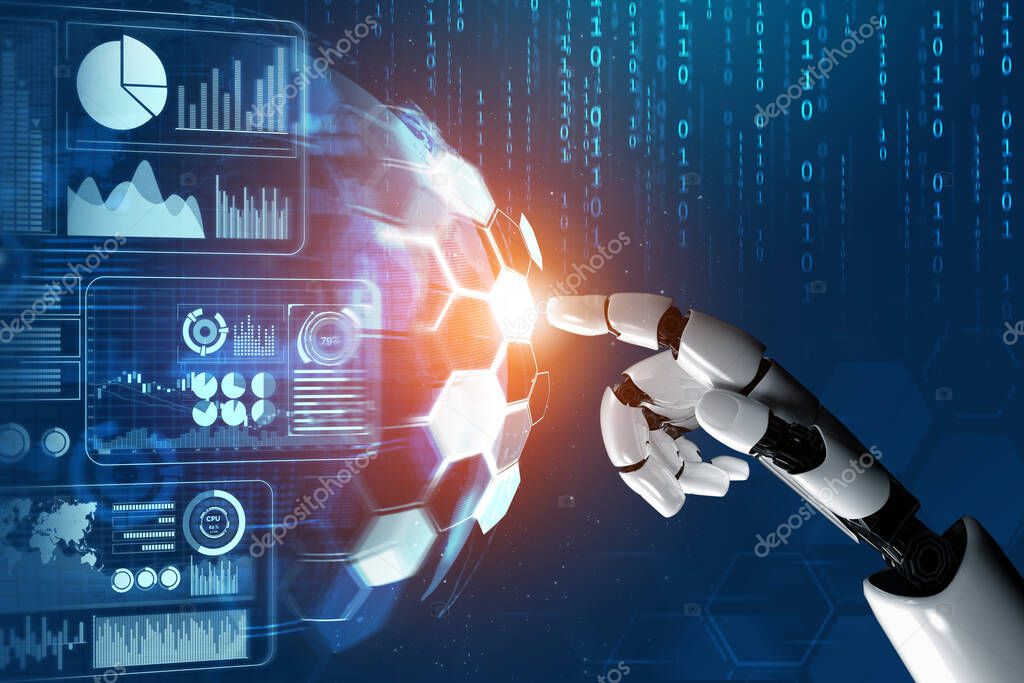 Desarrollo de tecnolog a rob tica futurista de renderizado 3D, inteligencia artificial y ...