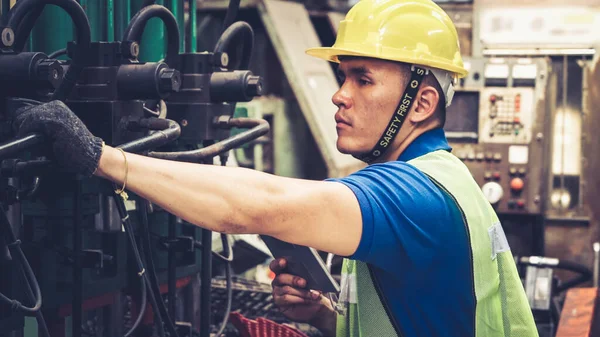 Smart Factory Worker Using Machine Factory Workshop Industry ...