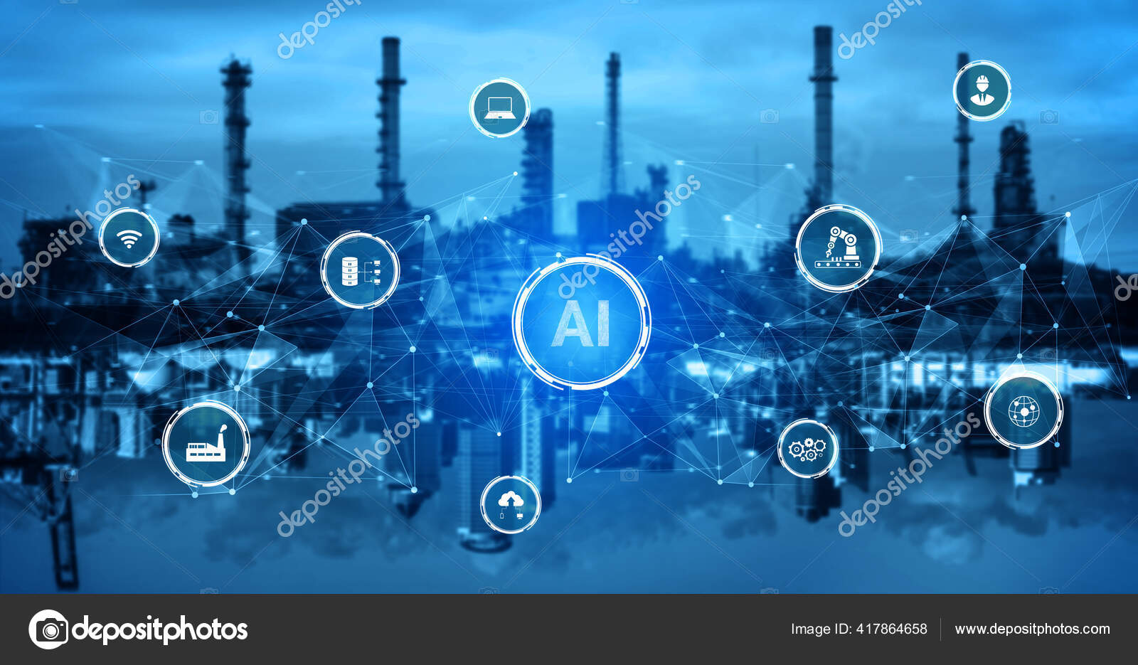 Industry 4.0 technology concept - Smart factory for fourth industrial ...
